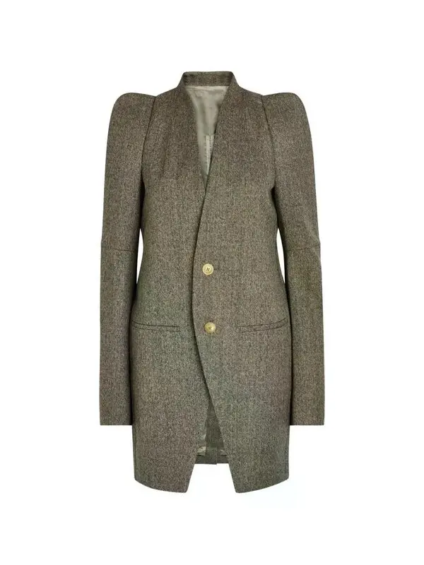 Rick Owens Structured Shoulder Button-up Jacket
