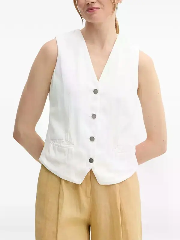 BENETTON V-neck Button-up Vest