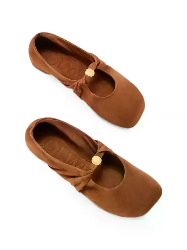 Loewe Pebble Suede Ballet Flats