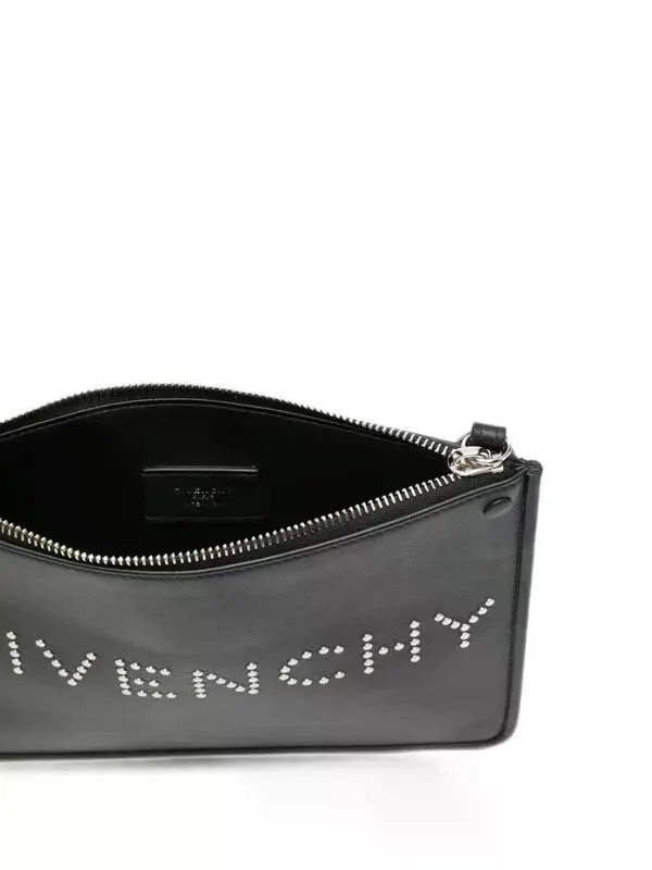 Givenchy Stud-embellished Logo-plaque Clutch Bag