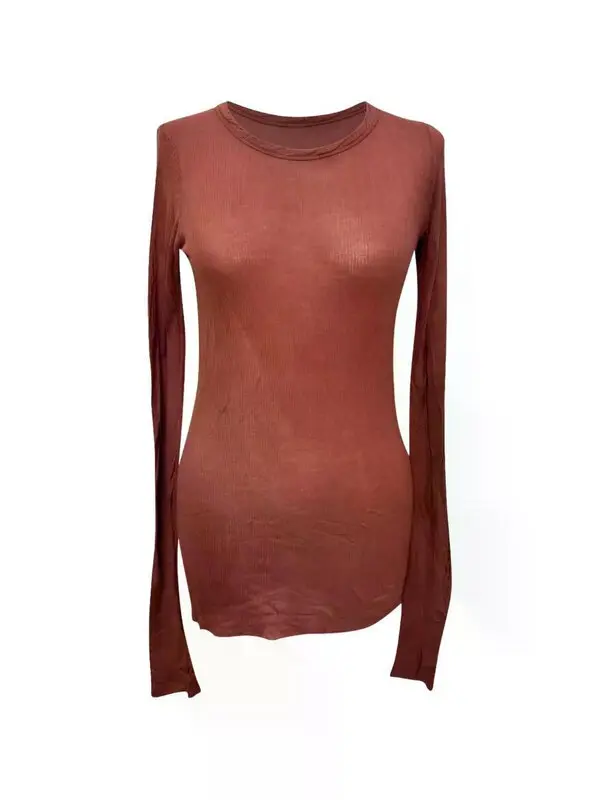 Rick Owens Ribbed Long-sleeve Top - Pink
