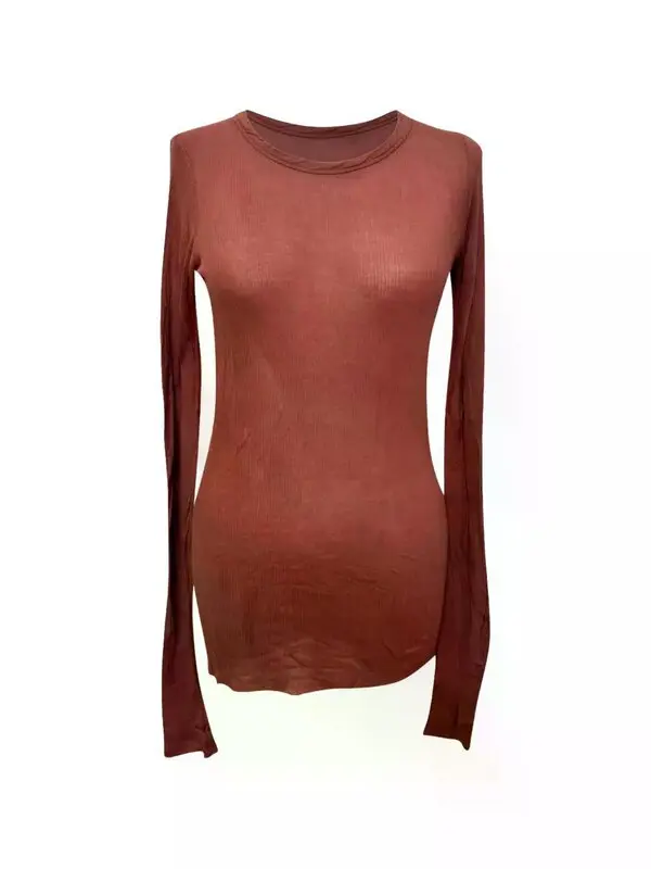 Rick Owens Ribbed Long-sleeve Top - Pink