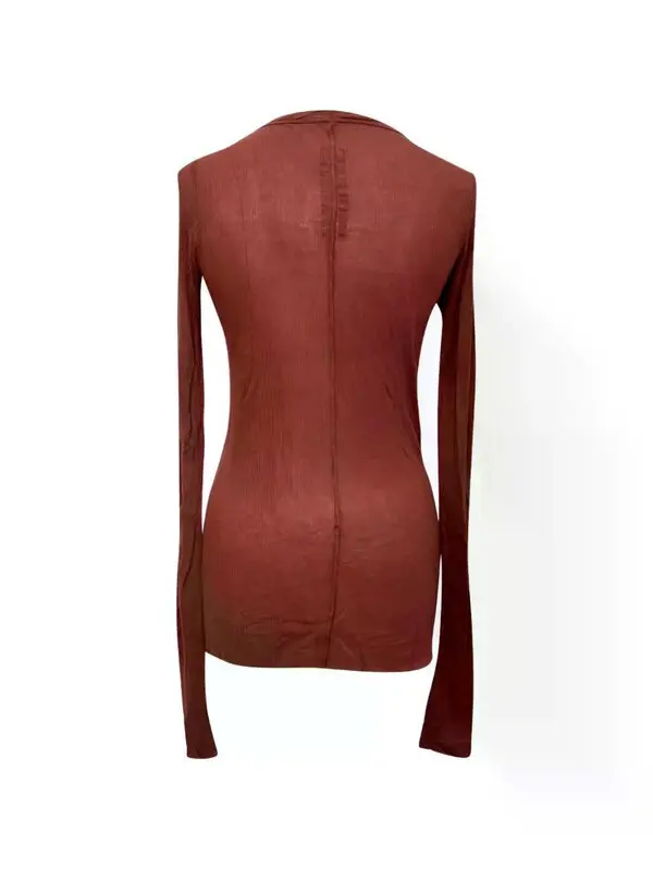 Rick Owens Ribbed Long-sleeve Top - Pink