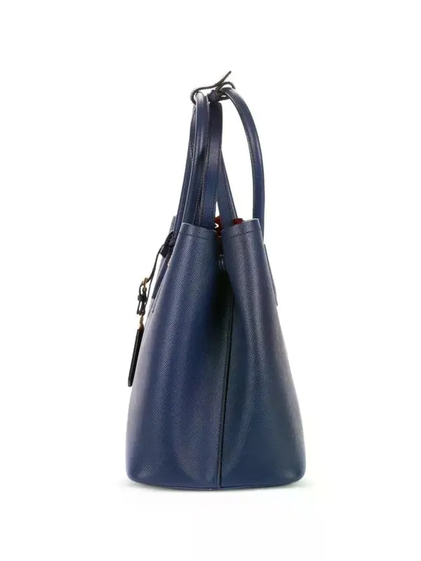 Prada Cuir Double Tote Bag - Blue