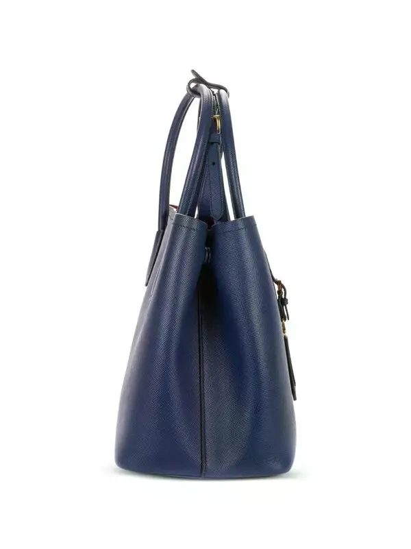 Prada Cuir Double Tote Bag - Blue