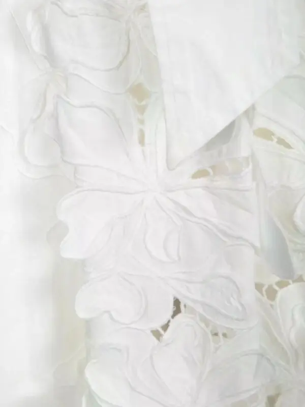 FORTE_FORTE Floral-appliqué Belted Dress