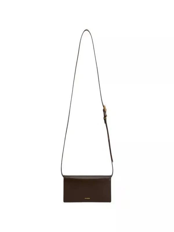 JIL SANDER All Day Leather Crossbody Bag - Brown