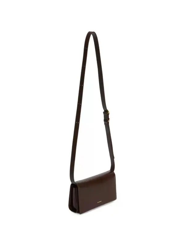 JIL SANDER All Day Leather Crossbody Bag - Brown