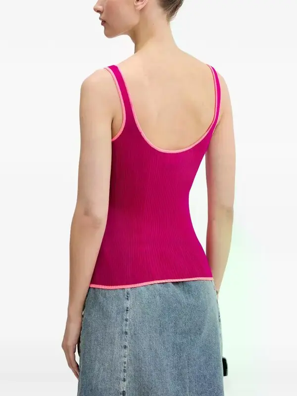 From Future Ribbed-knit Contrast-trim Top
