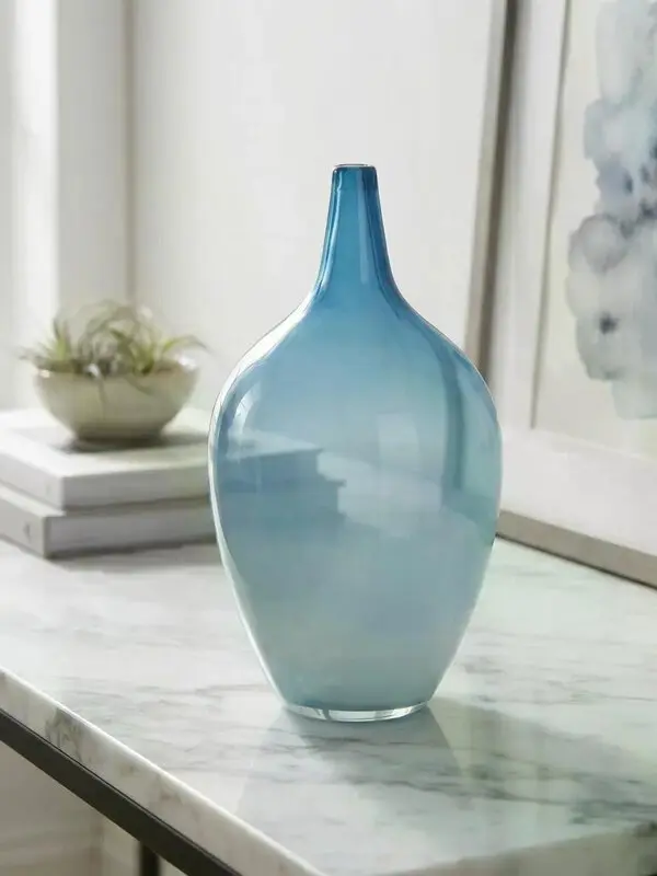 ENZO DE GASPERI Bombato Vase - Blue