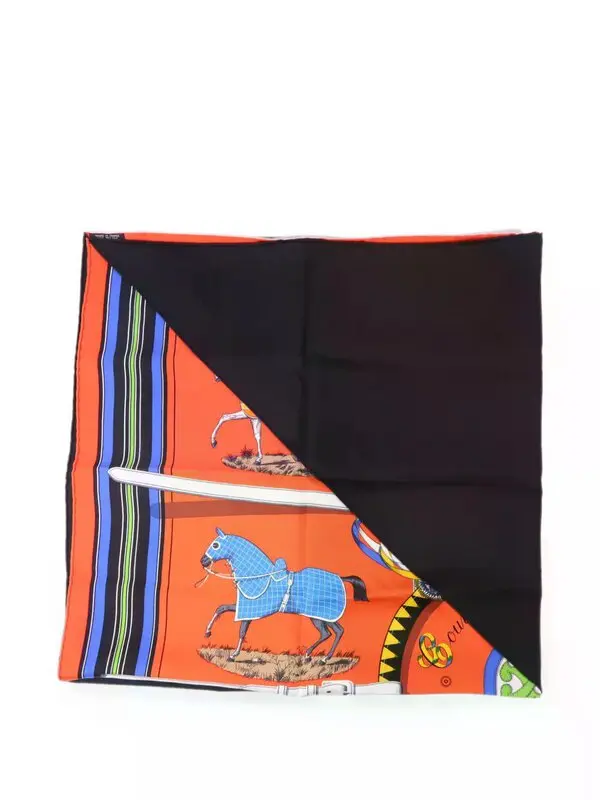 Hermès Horse-print Silk Scarf