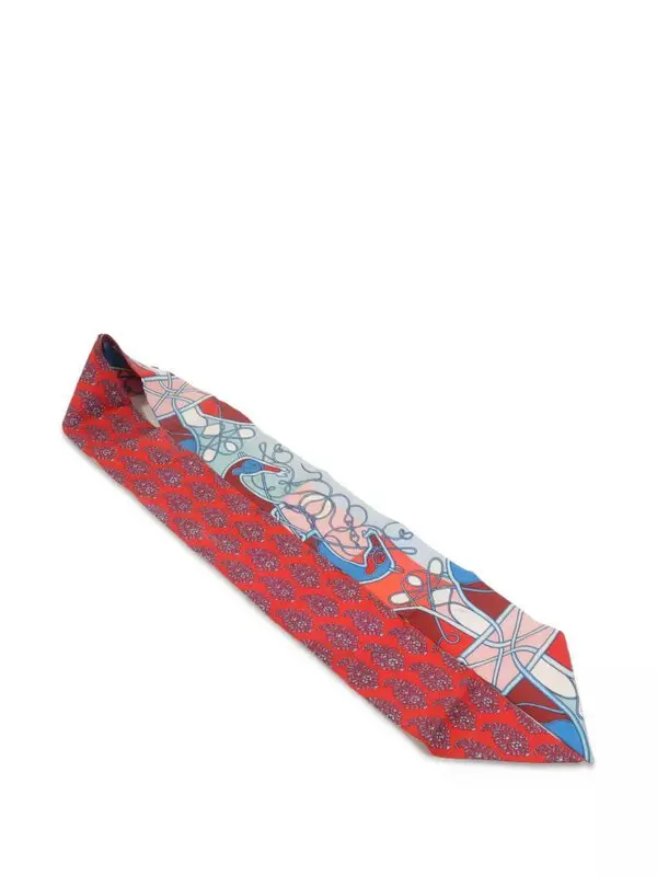 Hermès Twilly Printed Scarf - Red