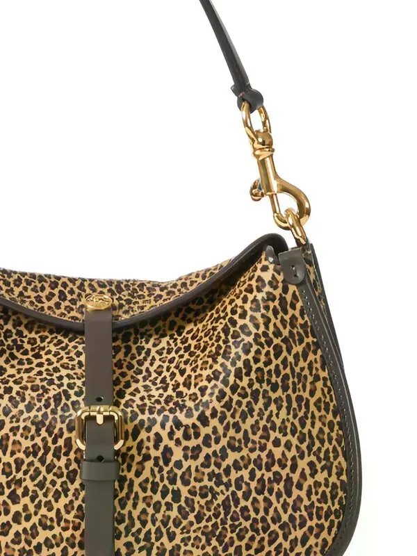 Etro M Pony Leopard-print Buckle-fastening Shoulder Bag