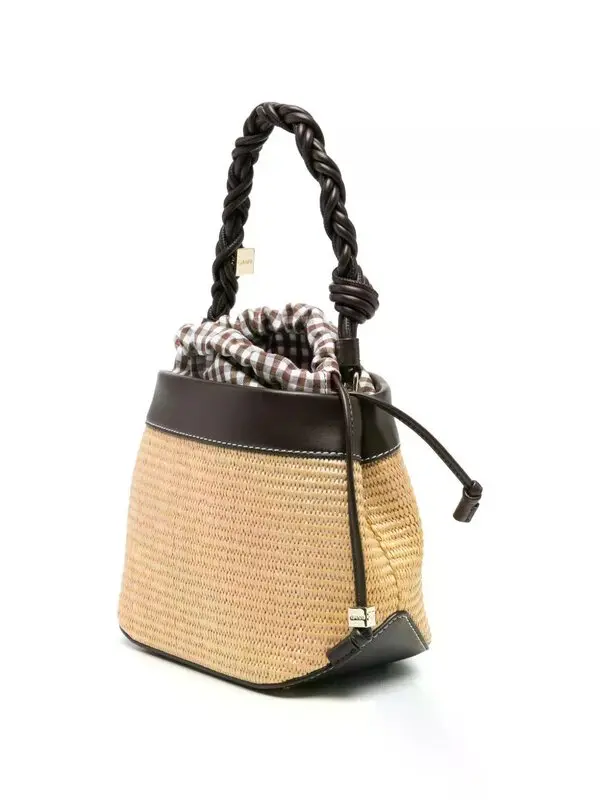 GANNI Bou Braided-strap Bucket Bag