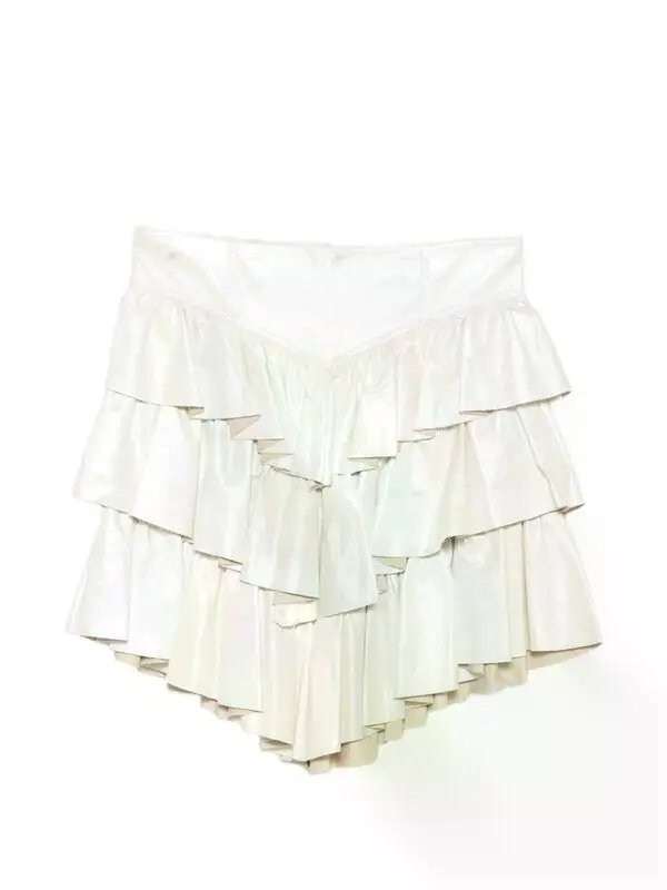 ANIYE BY Ruffled Tiered Mini Skirt - Neutrals