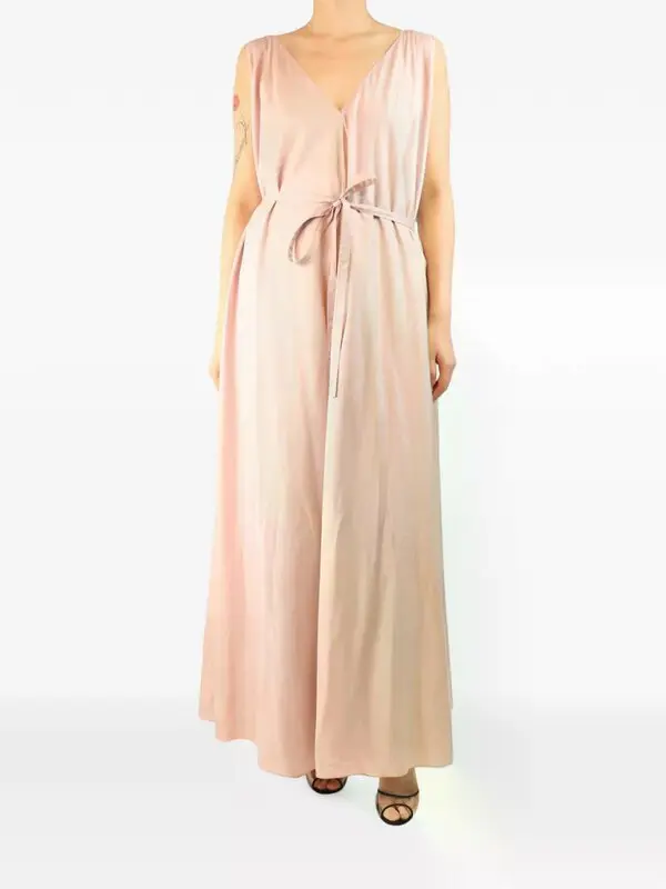 THE ROW Sleeveless Belted Maxi Dress