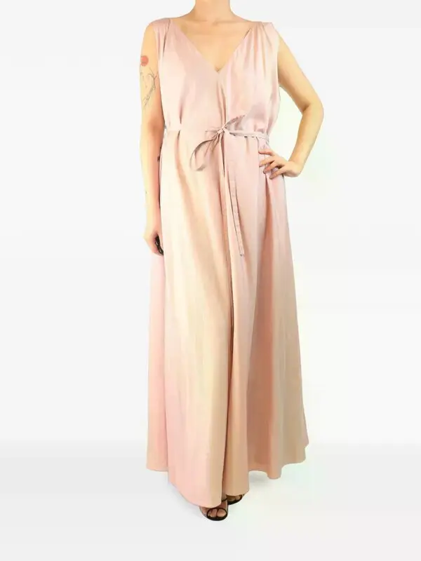 THE ROW Sleeveless Belted Maxi Dress
