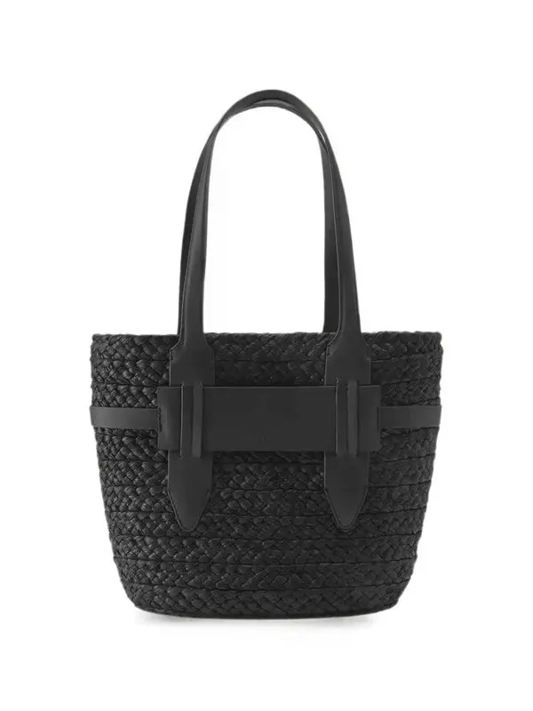 Helen Kaminski Woven Raffia Tote Bag - Black