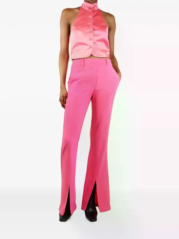 Stefania Vaidani Satin Halterneck Top