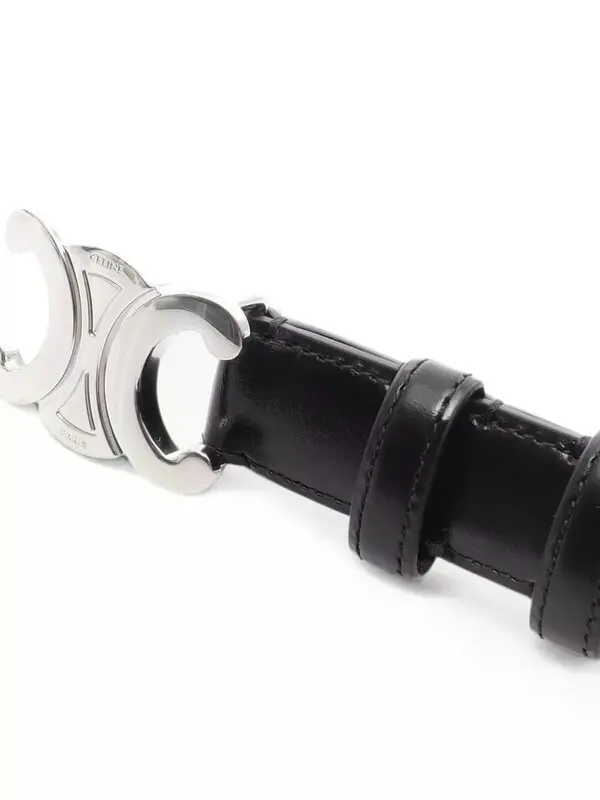 Celine Triomphe Buckle Belt - Black