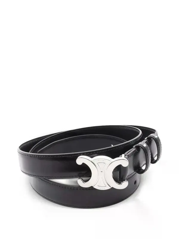Celine Triomphe Buckle Belt - Black