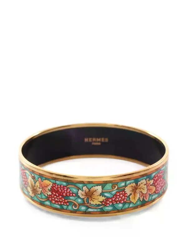 Hermès Cloisonne Email Bangle - Gold