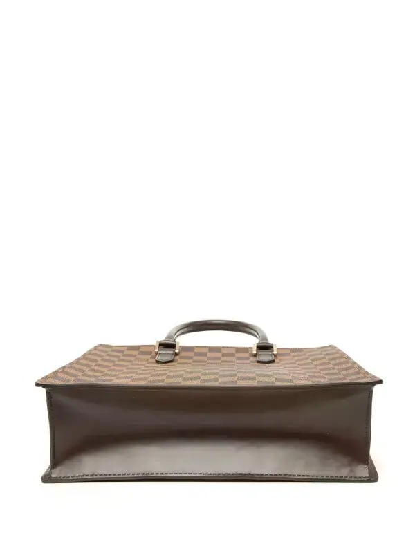 LOUIS VUITTON Damier Ebene Venice Sac Plat Tote Bag - Brown