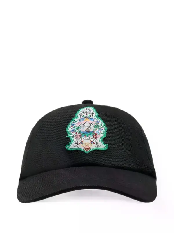 Casablanca Hotel Emblem Cotton Hat - Black