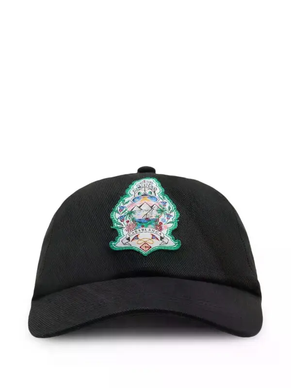 Casablanca Hotel Emblem Cotton Hat - Black