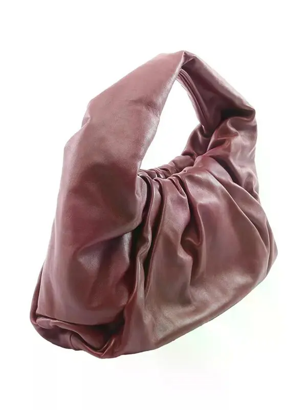 Bottega Veneta Lambskin The Pouch Shoulder Bag - Red