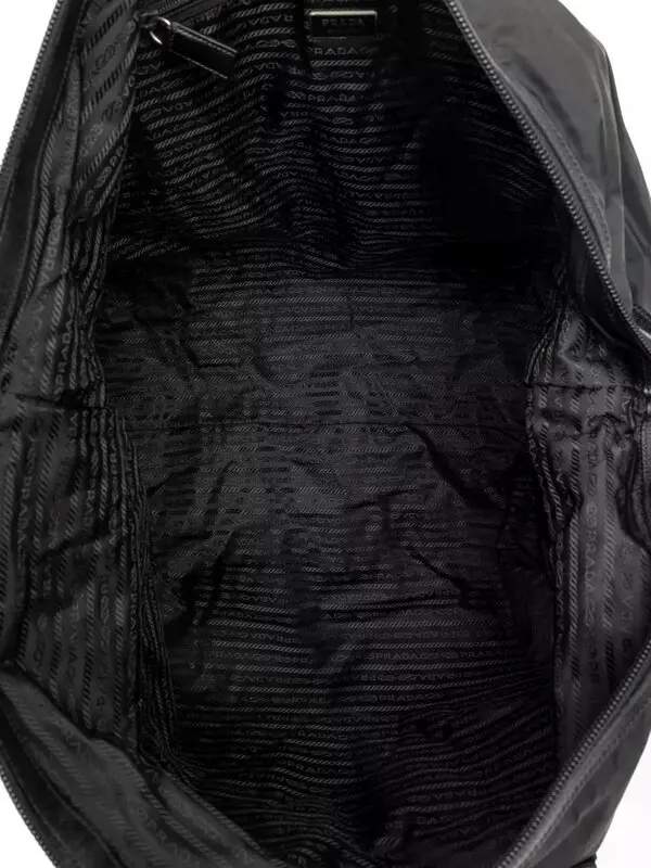 Prada Saffiano Trimmed Tessuto Travel Bag