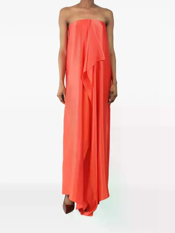 Bernadette Strapless Draped Maxi Dress