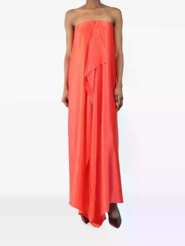 Bernadette Strapless Draped Maxi Dress