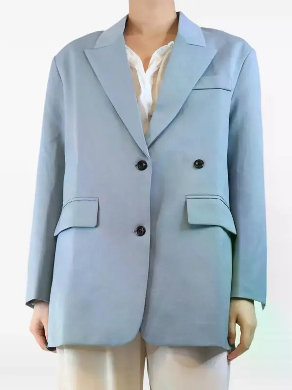 THE FRANKIE SHOP Spencer Oversized Blazer - Blue