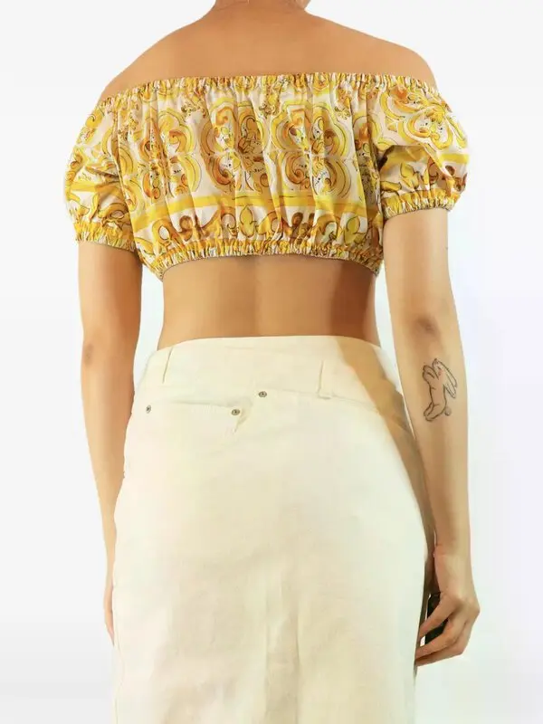 Dolce & Gabbana Off-shoulder Crop Top