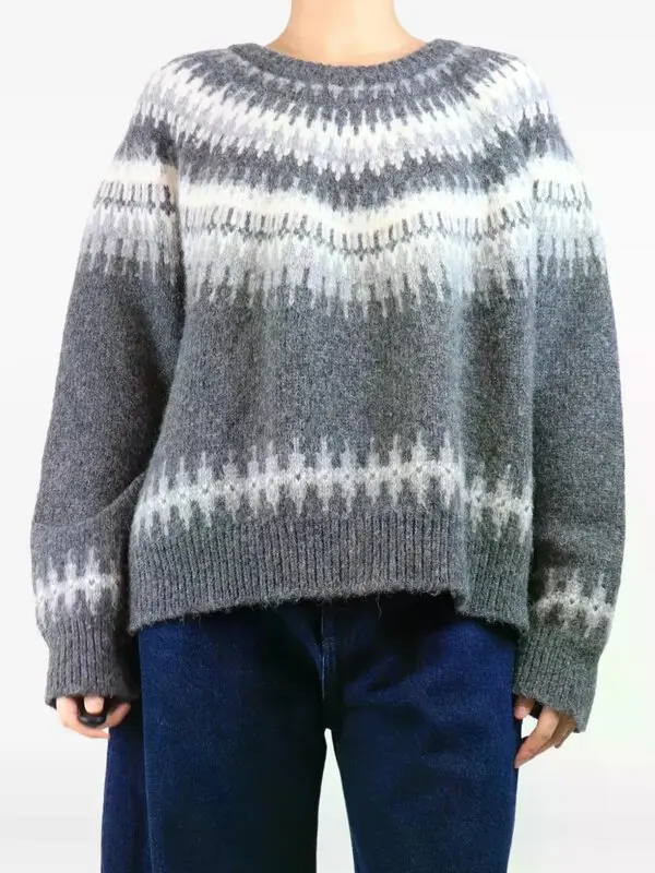 NILI LOTAN Fair Isle Sweater - Grey