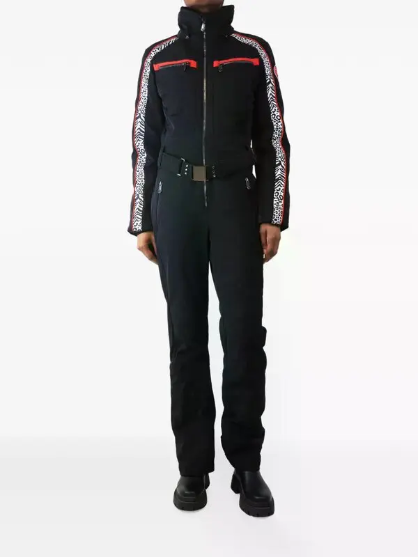 POIVRE BLANC Animal-print Belted Ski Suit