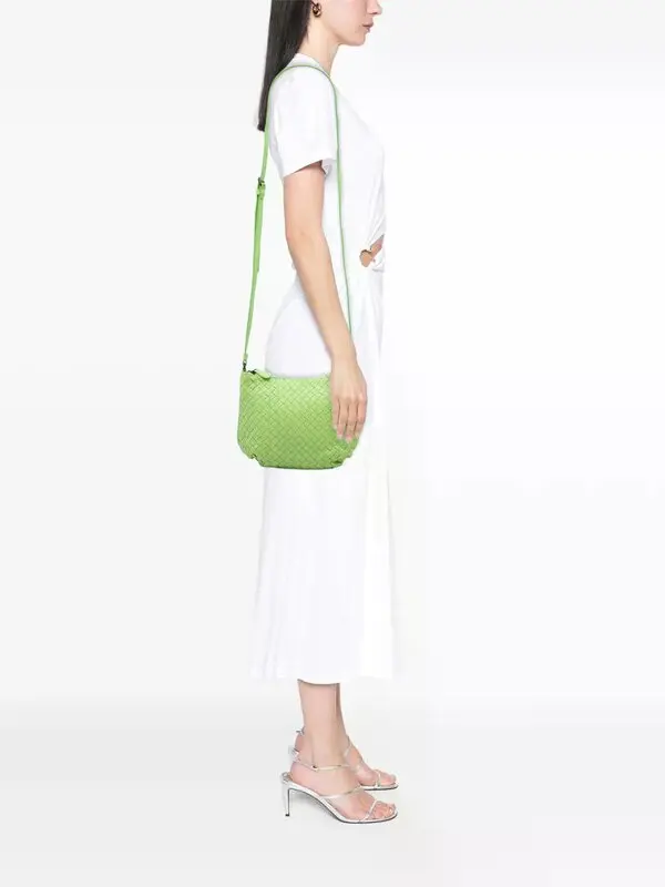 Bottega Veneta Small Nappa Intrecciato Crossbody Bag - Green