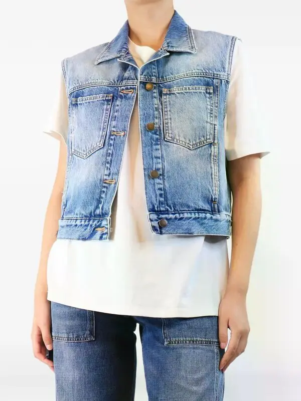 ME+EM Cotton Denim Vest