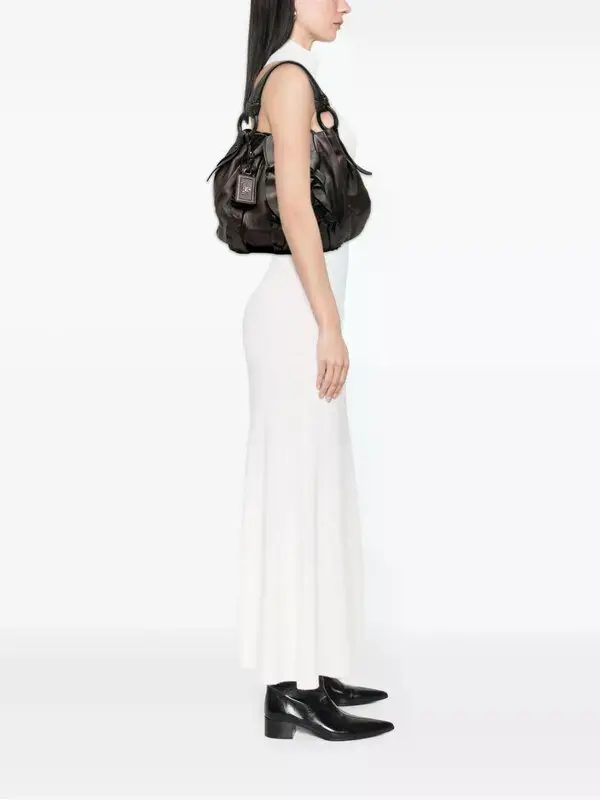 Prada 2010-2026 Nappa Mordore Ruffle Hobo Bag
