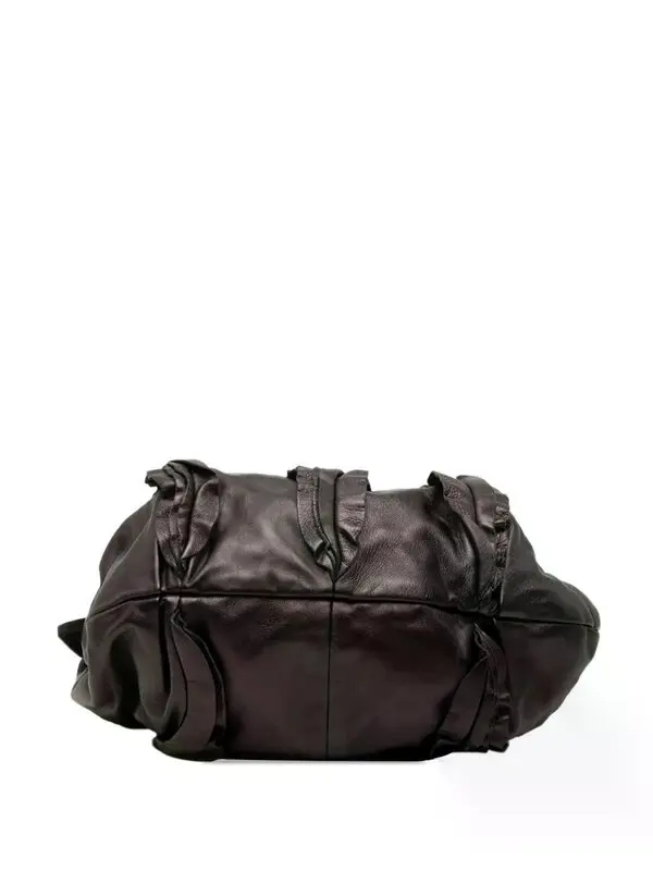 Prada 2010-2026 Nappa Mordore Ruffle Hobo Bag