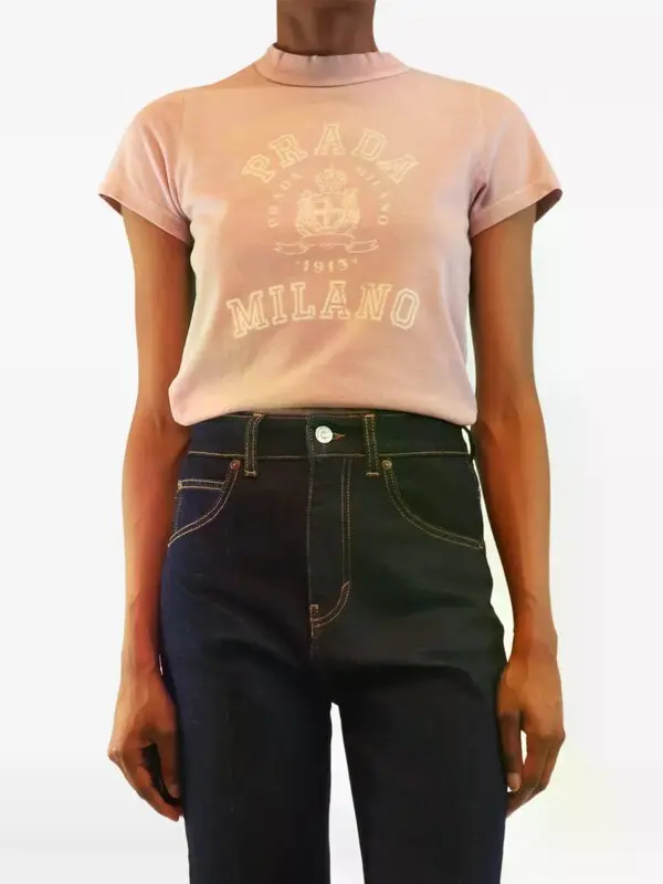 Prada Distressed Logo T-shirt