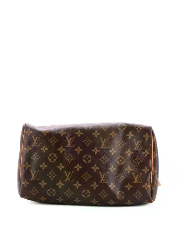 LOUIS VUITTON Speedy Handbag Limited Edition V Monogram Canvas 30 Satchel - Brown
