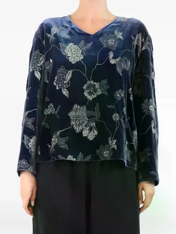 Giorgio Armani Velvet Jacquard Blouse