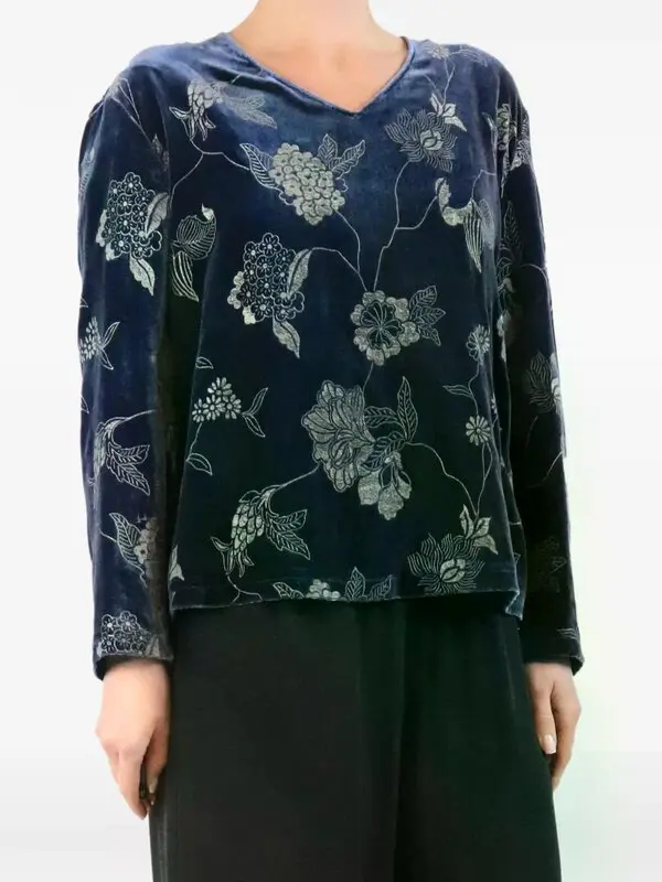 Giorgio Armani Velvet Jacquard Blouse