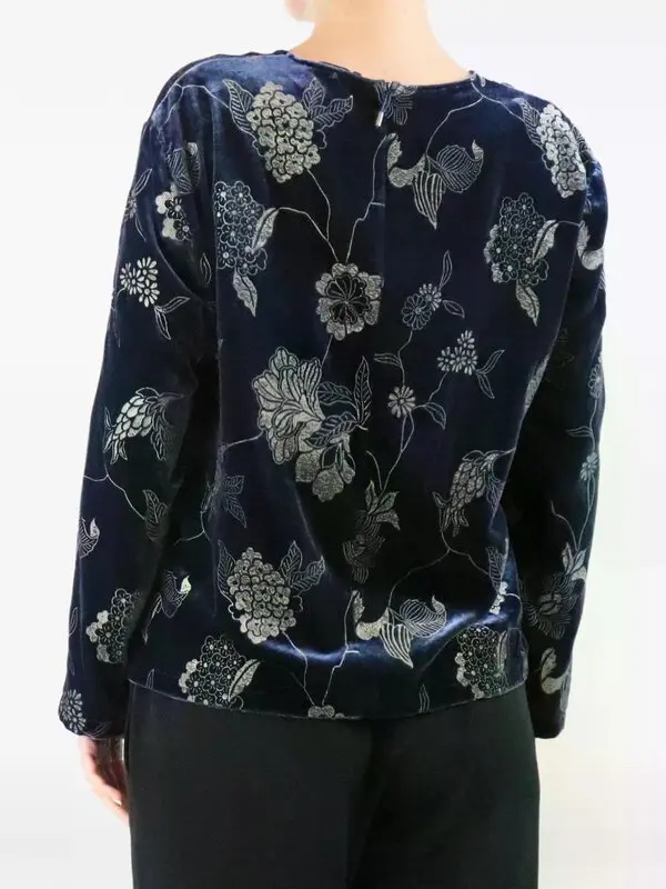 Giorgio Armani Velvet Jacquard Blouse