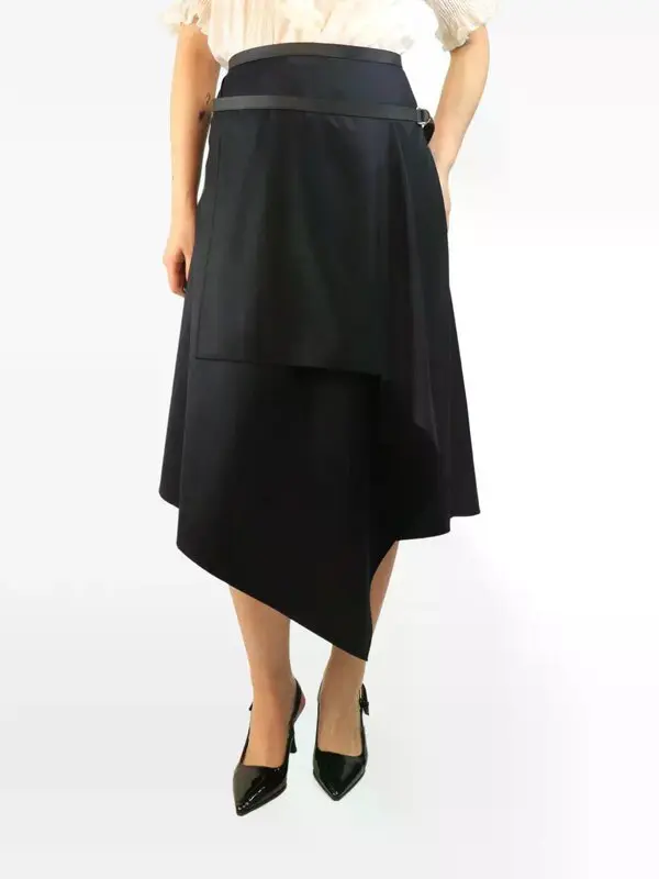 Fendi Draped Asymmetric Midi Skirt