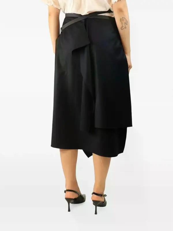 Fendi Draped Asymmetric Midi Skirt