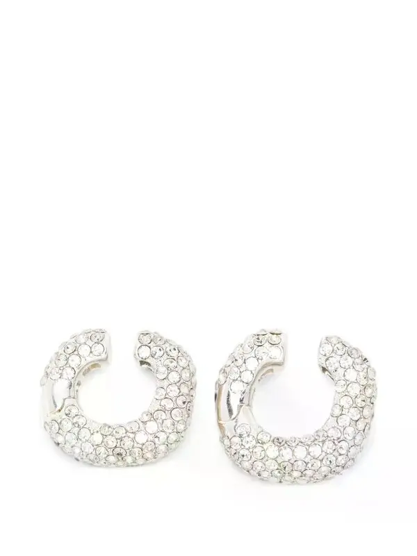 Cult Gaia Solene Crystal-embellished Ear Cuffs - Silver
