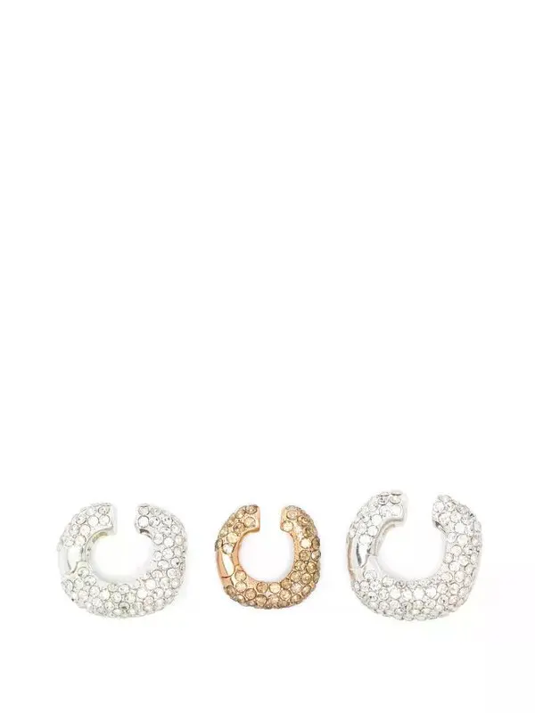 Cult Gaia Solene Crystal-embellished Ear Cuffs - Silver